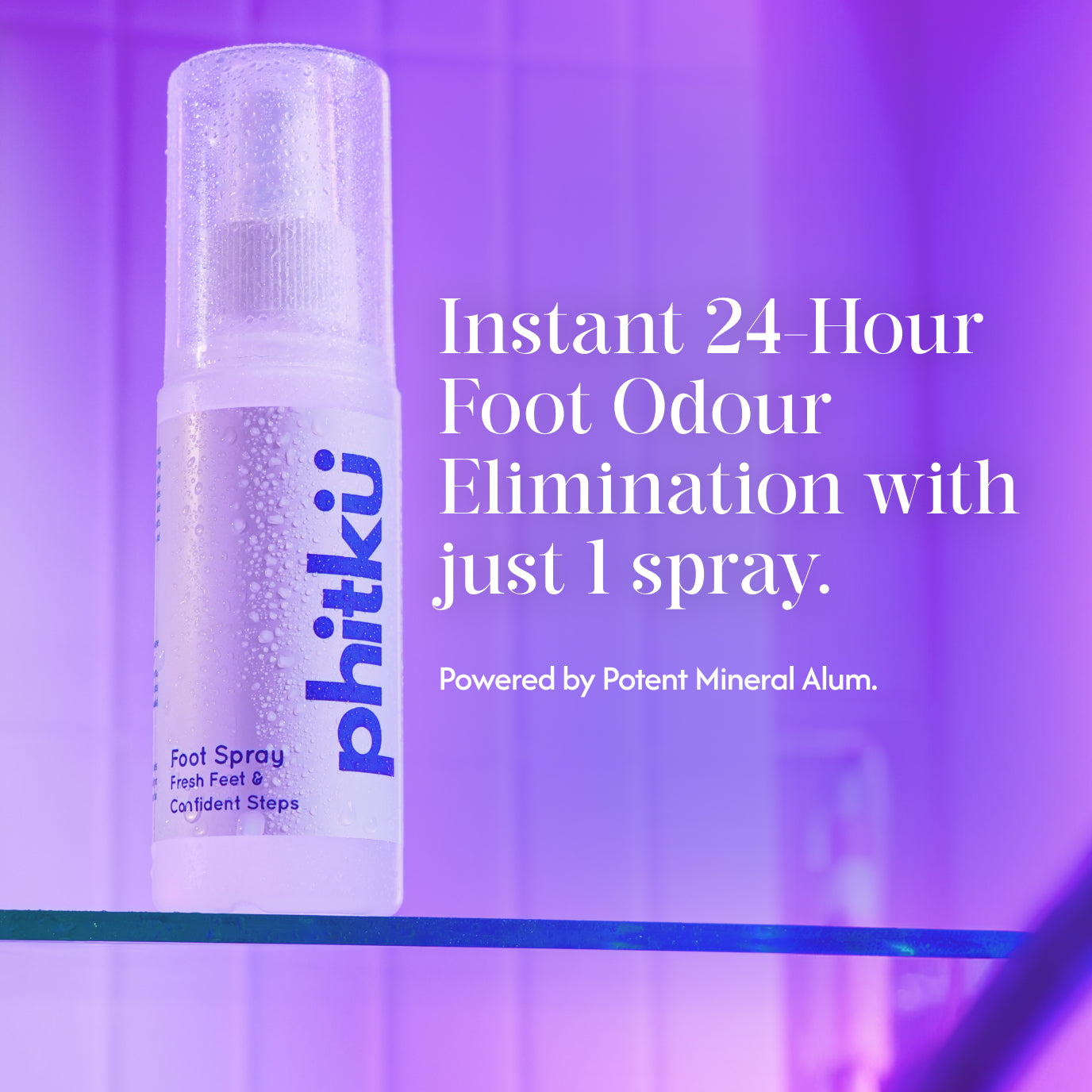 Alum Infused Natural Foot Spray - Phitku